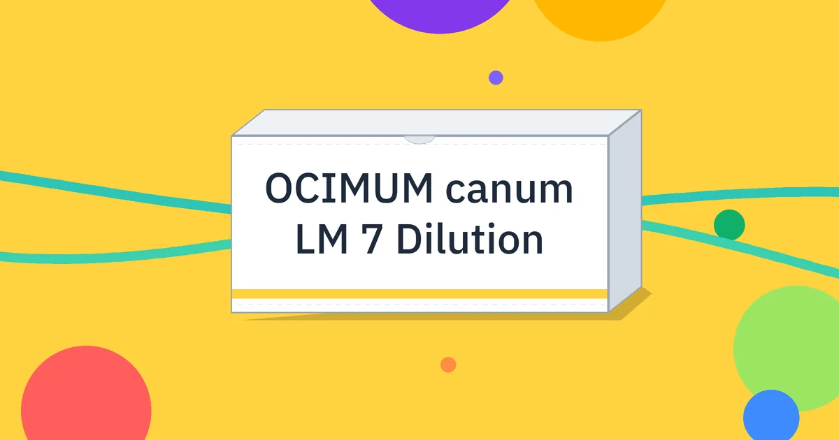 Symbolbild: Packung mit der Aufschrift OCIMUM canum LM 7 Dilution (PZN 13621815) – Verfügbarkeit und Bezug in Apotheken in Frankfurt am Main