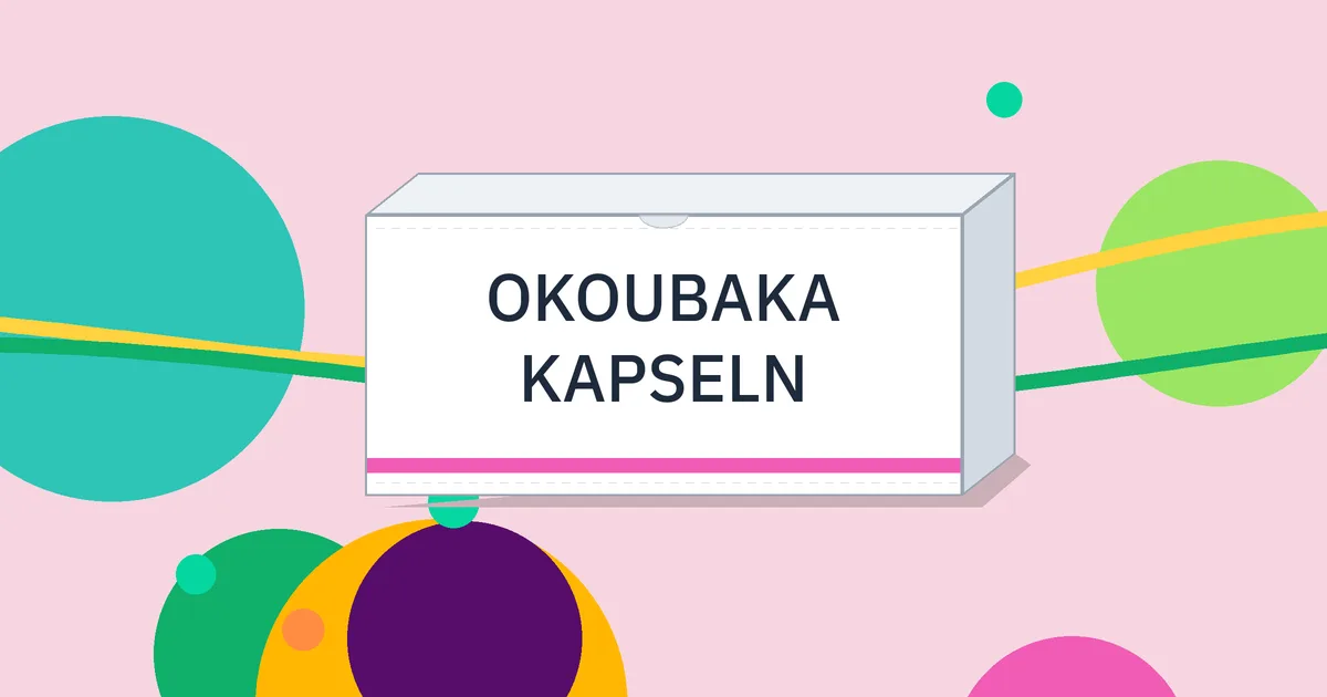 Symbolbild: Packung mit der Aufschrift OKOUBAKA KAPSELN (PZN 05004362) – Verfügbarkeit und Bezug in Apotheken in Frankfurt am Main