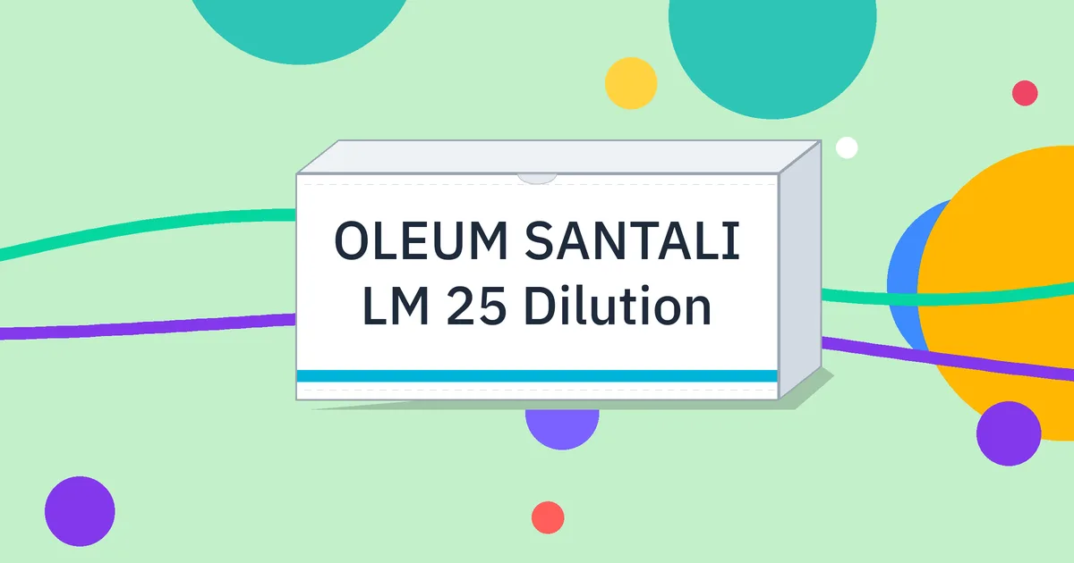 Symbolbild: Packung mit der Aufschrift OLEUM SANTALI LM 25 Dilution (PZN 13623435) – Verfügbarkeit und Bezug in Apotheken in Frankfurt am Main