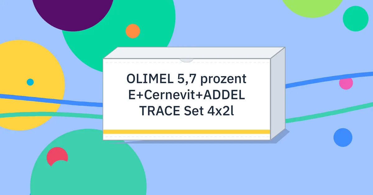 Symbolbild: Packung mit der Aufschrift OLIMEL 5,7 prozent E+Cernevit+ADDEL TRACE Set 4x2l (PZN 18091931) – Verfügbarkeit und Bezug in Apotheken in Frankfurt am Main