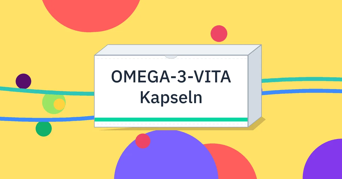 Symbolbild: Packung mit der Aufschrift OMEGA-3-VITA Kapseln (PZN 15245983) – Verfügbarkeit und Bezug in Apotheken in Frankfurt am Main