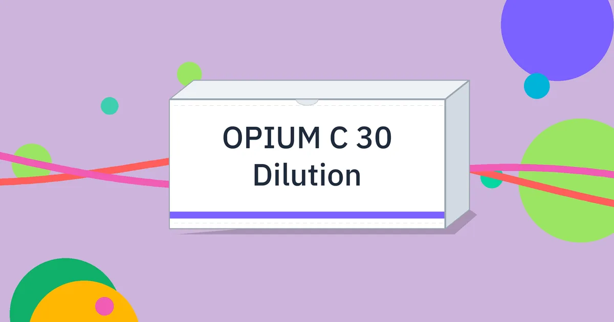 Symbolbild: Packung mit der Aufschrift OPIUM C 30 Dilution (PZN 07176222) – Verfügbarkeit und Bezug in Apotheken in Frankfurt am Main