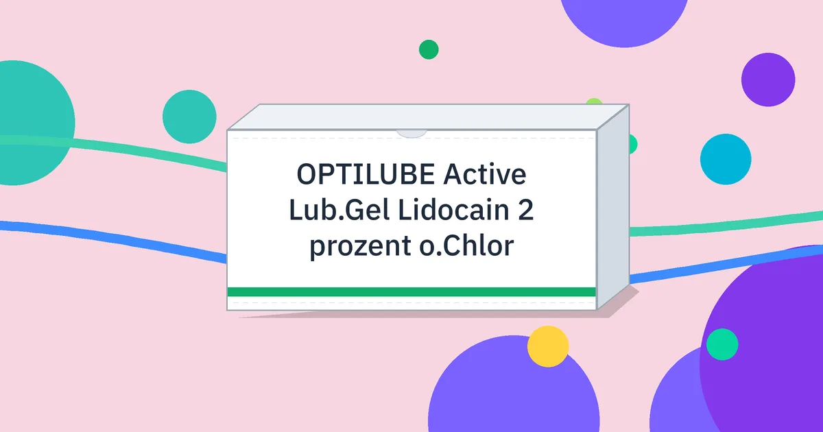 Symbolbild: Packung mit der Aufschrift OPTILUBE Active Lub.Gel Lidocain 2 prozent o.Chlor (PZN 20837562) – Verfügbarkeit und Bezug in Apotheken in Frankfurt am Main