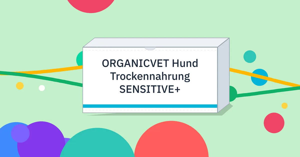 Symbolbild: Packung mit der Aufschrift ORGANICVET Hund Trockennahrung SENSITIVE+ (PZN 09784629) – Verfügbarkeit und Bezug in Apotheken in Frankfurt am Main