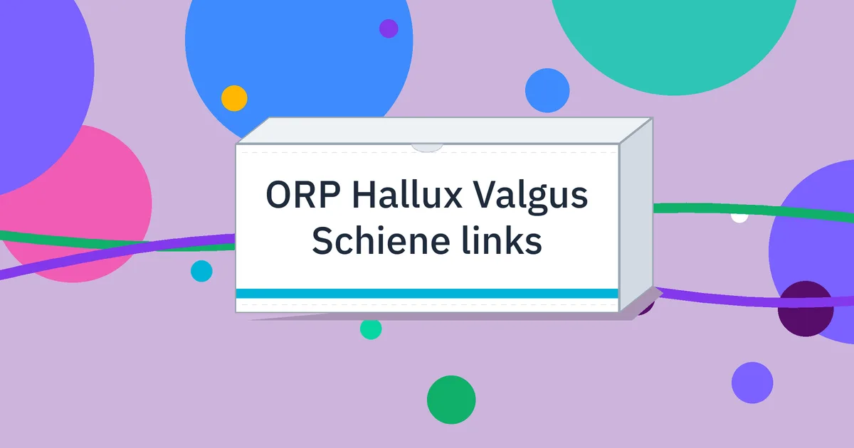 Symbolbild: Packung mit der Aufschrift ORP Hallux Valgus Schiene links (PZN 04902596) – Verfügbarkeit und Bezug in Apotheken in Frankfurt am Main