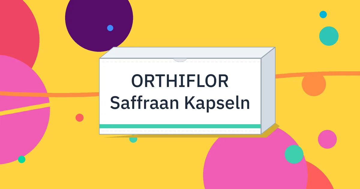 Symbolbild: Packung mit der Aufschrift ORTHIFLOR Saffraan Kapseln (PZN 20415140) – Verfügbarkeit und Bezug in Apotheken in Frankfurt am Main