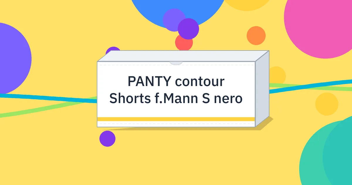 Symbolbild: Packung mit der Aufschrift PANTY contour Shorts f.Mann S nero (PZN 16193975) – Verfügbarkeit und Bezug in Apotheken in Frankfurt am Main
