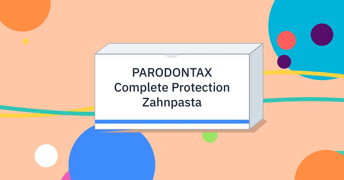 Symbolbild: Packung mit der Aufschrift PARODONTAX Complete Protection Zahnpasta (PZN 13584770) – Verfügbarkeit und Bezug in Apotheken in Frankfurt am Main