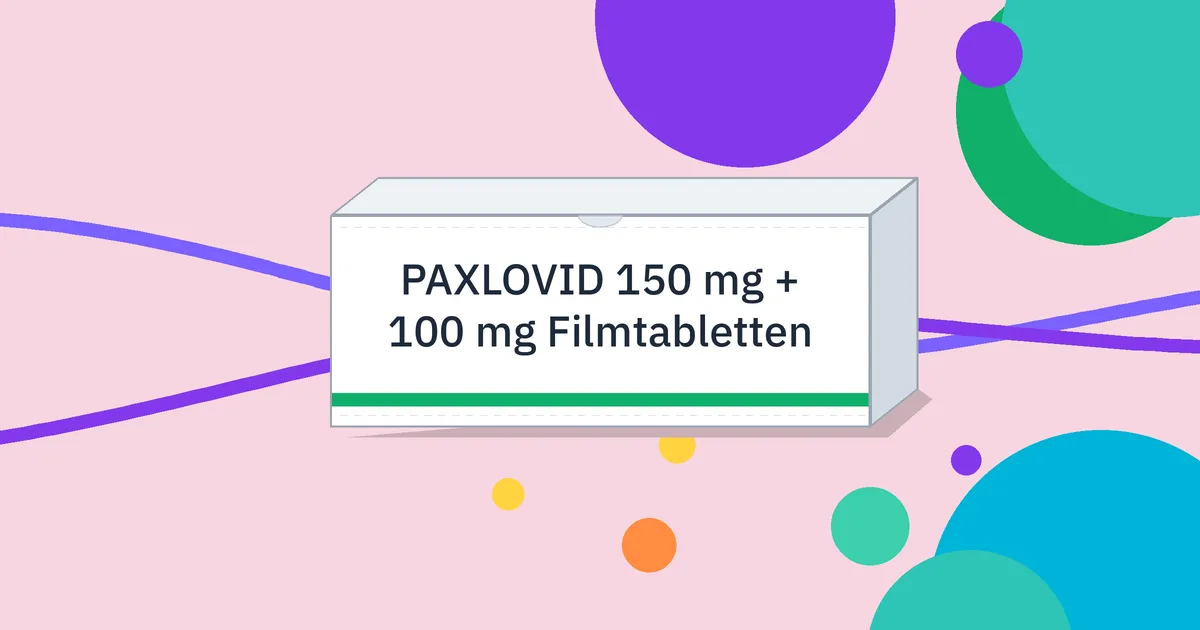 Symbolbild: Packung mit der Aufschrift PAXLOVID 150 mg + 100 mg Filmtabletten (PZN 20509533) – Verfügbarkeit und Bezug in Apotheken in Frankfurt am Main