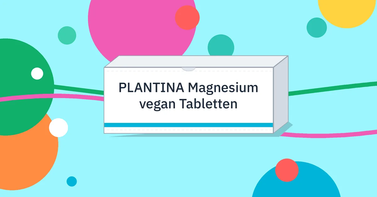 Symbolbild: Packung mit der Aufschrift PLANTINA Magnesium vegan Tabletten (PZN 17216247) – Verfügbarkeit und Bezug in Apotheken in Frankfurt am Main