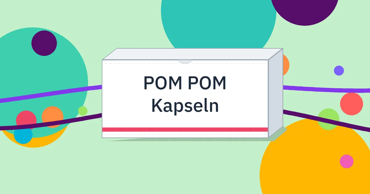 Symbolbild: Packung mit der Aufschrift POM POM Kapseln (PZN 02248394) – Verfügbarkeit und Bezug in Apotheken in Frankfurt am Main