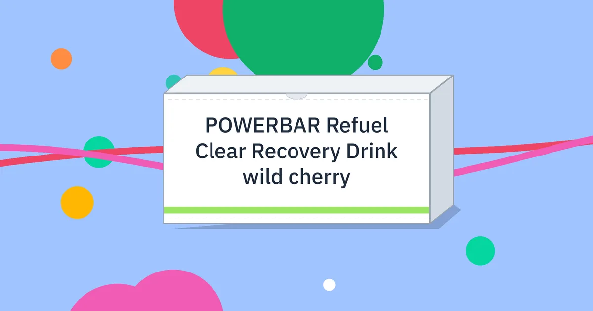 Symbolbild: Packung mit der Aufschrift POWERBAR Refuel Clear Recovery Drink wild cherry (PZN 20304400) – Verfügbarkeit und Bezug in Apotheken in Frankfurt am Main