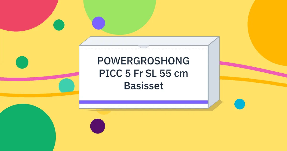 Symbolbild: Packung mit der Aufschrift POWERGROSHONG PICC 5 Fr SL 55 cm Basisset (PZN 12398746) – Verfügbarkeit und Bezug in Apotheken in Frankfurt am Main