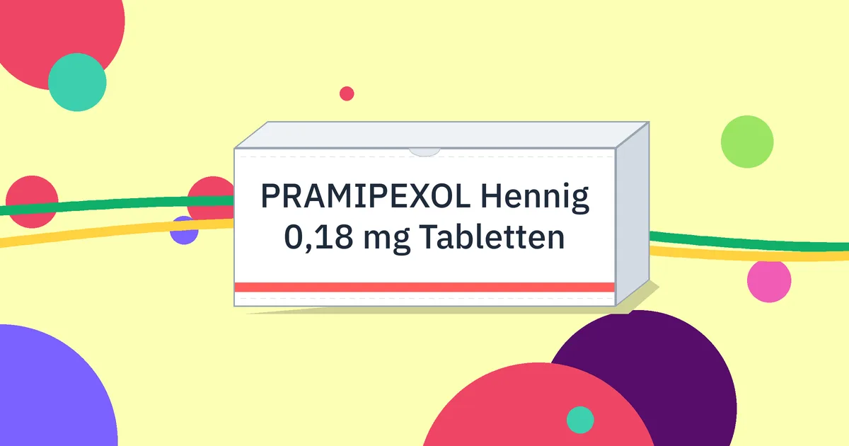 Symbolbild: Packung mit der Aufschrift PRAMIPEXOL Hennig 0,18 mg Tabletten (PZN 06944417) – Verfügbarkeit und Bezug in Apotheken in Frankfurt am Main