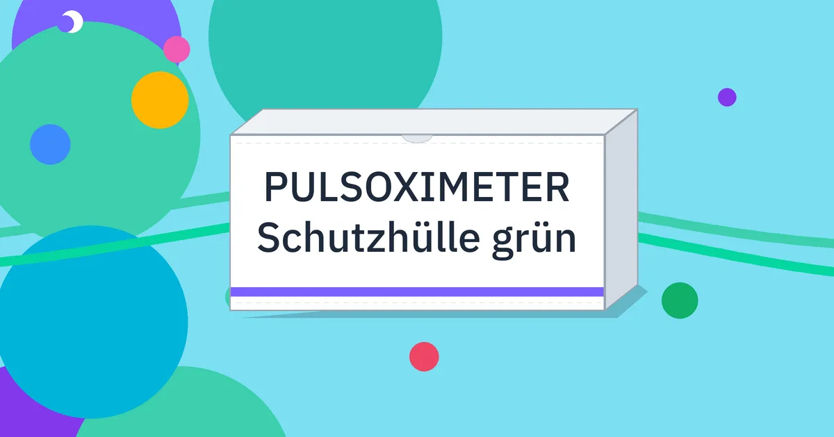 Symbolbild: Packung mit der Aufschrift PULSOXIMETER Schutzhülle grün (PZN 10757922) – Verfügbarkeit und Bezug in Apotheken in Frankfurt am Main