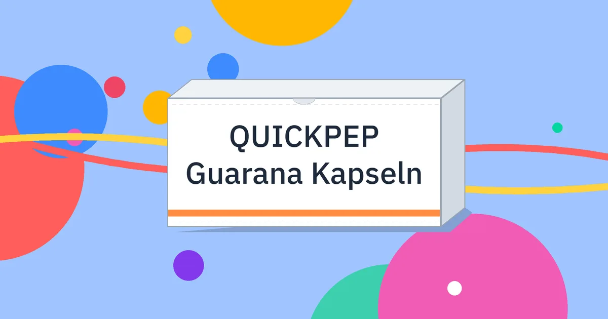 Symbolbild: Packung mit der Aufschrift QUICKPEP Guarana Kapseln (PZN 10346886) – Verfügbarkeit und Bezug in Apotheken in Frankfurt am Main