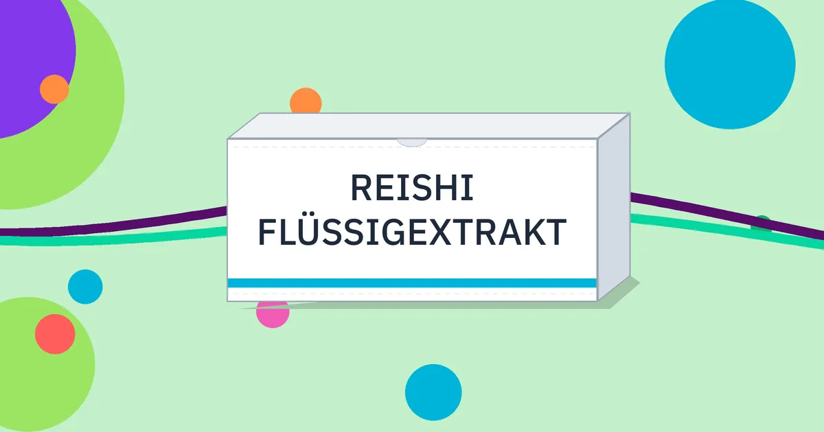 Symbolbild: Packung mit der Aufschrift REISHI FLÜSSIGEXTRAKT (PZN 17377111) – Verfügbarkeit und Bezug in Apotheken in Frankfurt am Main