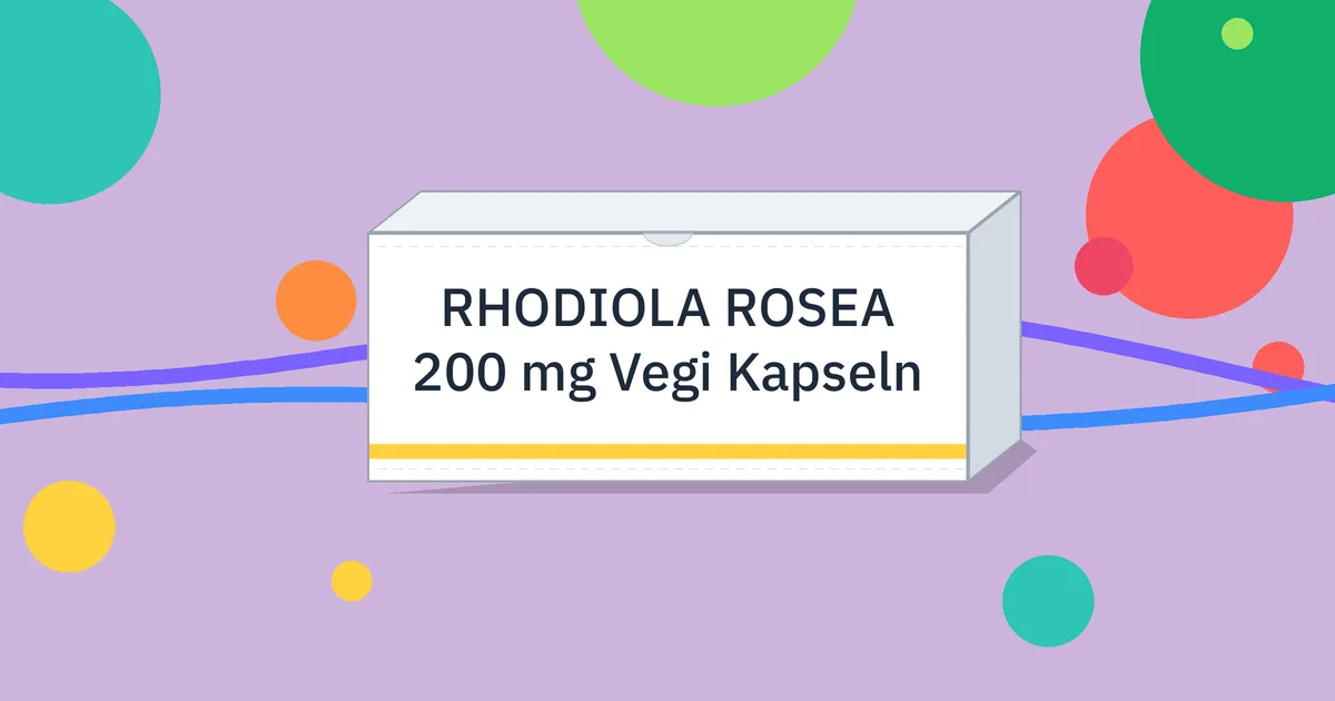 Symbolbild: Packung mit der Aufschrift RHODIOLA ROSEA 200 mg Vegi Kapseln (PZN 05033949) – Verfügbarkeit und Bezug in Apotheken in Frankfurt am Main