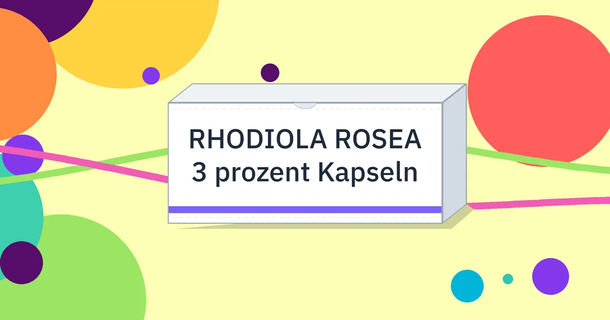 Symbolbild: Packung mit der Aufschrift RHODIOLA ROSEA 3 prozent Kapseln (PZN 07749267) – Verfügbarkeit und Bezug in Apotheken in Frankfurt am Main