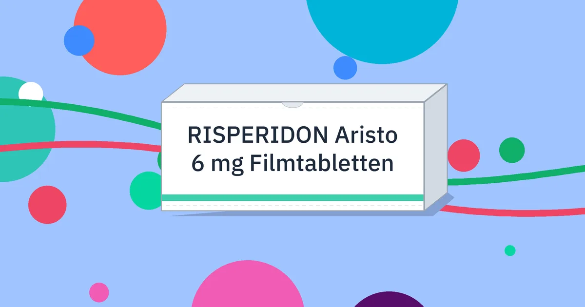 Symbolbild: Packung mit der Aufschrift RISPERIDON Aristo 6 mg Filmtabletten (PZN 11259089) – Verfügbarkeit und Bezug in Apotheken in Frankfurt am Main