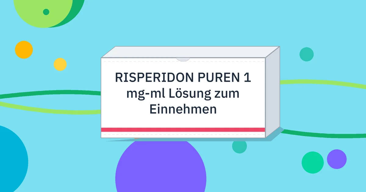 Symbolbild: Packung mit der Aufschrift RISPERIDON PUREN 1 mg-ml Lösung zum Einnehmen (PZN 14043119) – Verfügbarkeit und Bezug in Apotheken in Frankfurt am Main