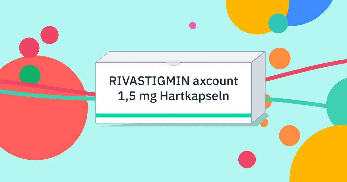 Symbolbild: Packung mit der Aufschrift RIVASTIGMIN axcount 1,5 mg Hartkapseln (PZN 12481499) – Verfügbarkeit und Bezug in Apotheken in Frankfurt am Main