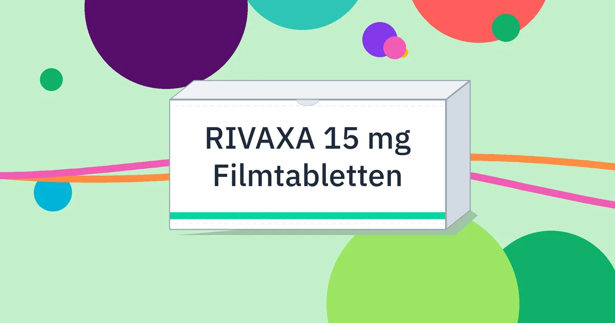 Symbolbild: Packung mit der Aufschrift RIVAXA 15 mg Filmtabletten (PZN 19074432) – Verfügbarkeit und Bezug in Apotheken in Frankfurt am Main