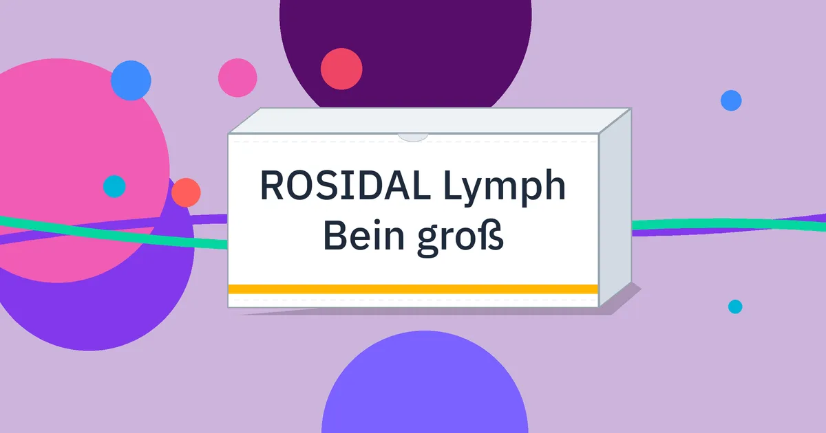Symbolbild: Packung mit der Aufschrift ROSIDAL Lymph Bein groß (PZN 17452781) – Verfügbarkeit und Bezug in Apotheken in Frankfurt am Main