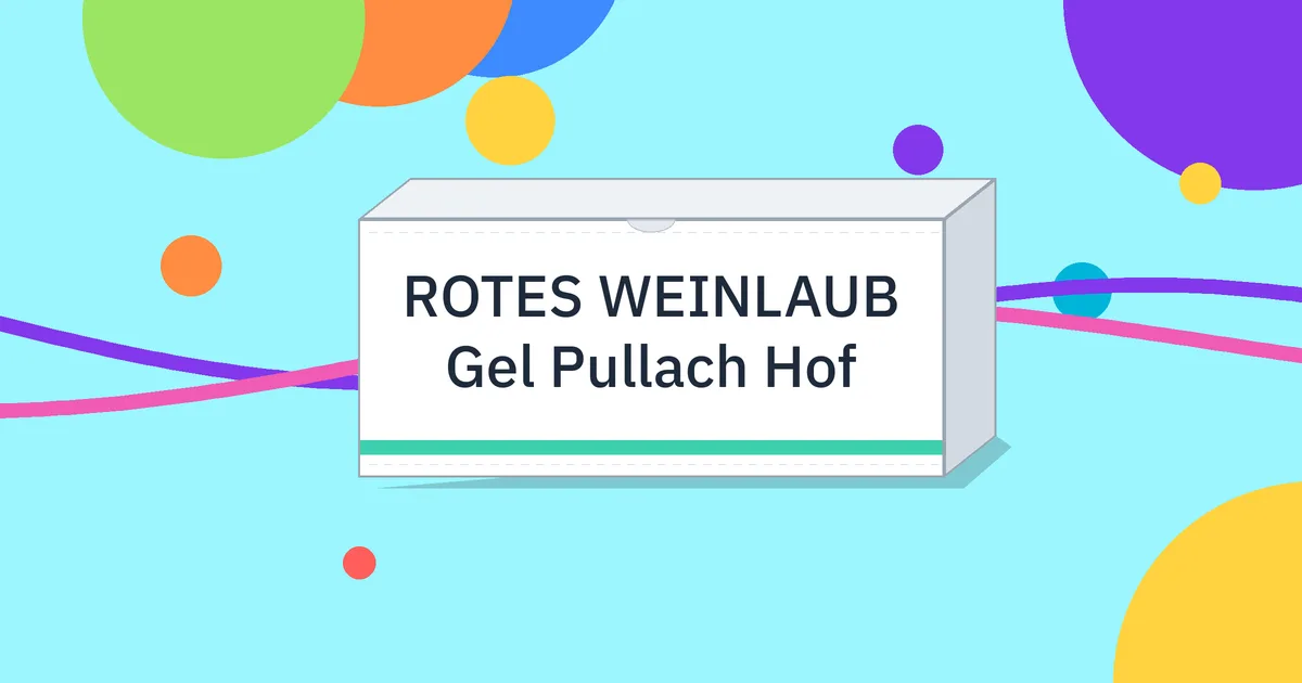Symbolbild: Packung mit der Aufschrift ROTES WEINLAUB Gel Pullach Hof (PZN 13514611) – Verfügbarkeit und Bezug in Apotheken in Frankfurt am Main