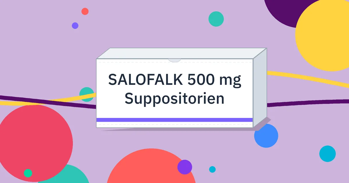 Symbolbild: Packung mit der Aufschrift SALOFALK 500 mg Suppositorien (PZN 14054407) – Verfügbarkeit und Bezug in Apotheken in Frankfurt am Main