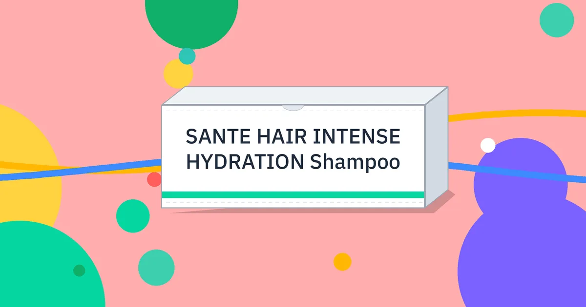 Symbolbild: Packung mit der Aufschrift SANTE HAIR INTENSE HYDRATION Shampoo (PZN 19419569) – Verfügbarkeit und Bezug in Apotheken in Frankfurt am Main