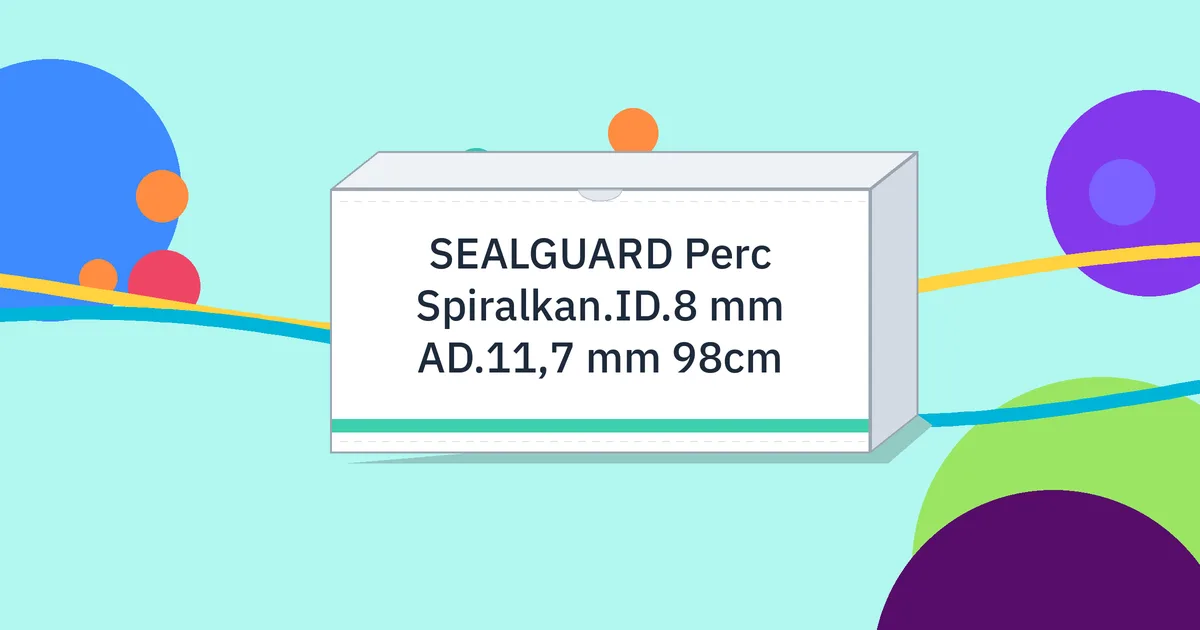 Symbolbild: Packung mit der Aufschrift SEALGUARD Perc Spiralkan.ID.8 mm AD.11,7 mm 98cm (PZN 06792887) – Verfügbarkeit und Bezug in Apotheken in Frankfurt am Main