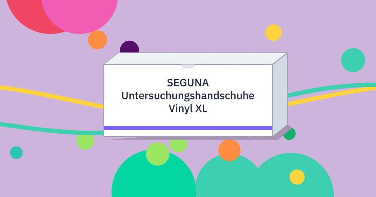 Symbolbild: Packung mit der Aufschrift SEGUNA Untersuchungshandschuhe Vinyl XL (PZN 11302939) – Verfügbarkeit und Bezug in Apotheken in Frankfurt am Main