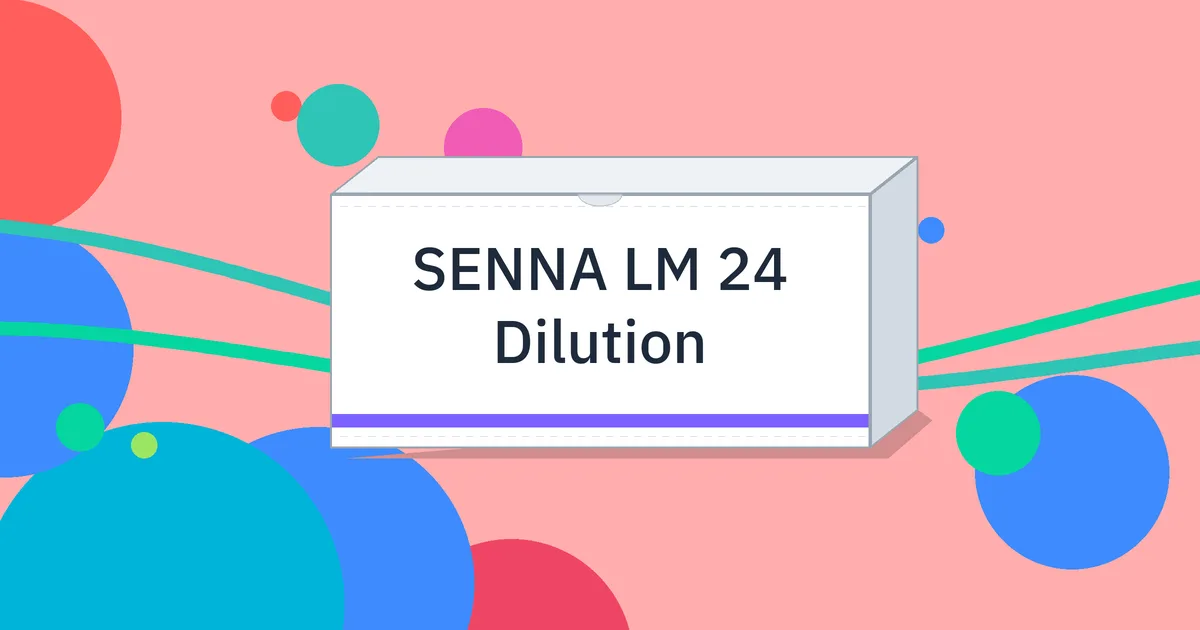 Symbolbild: Packung mit der Aufschrift SENNA LM 24 Dilution (PZN 13188206) – Verfügbarkeit und Bezug in Apotheken in Frankfurt am Main
