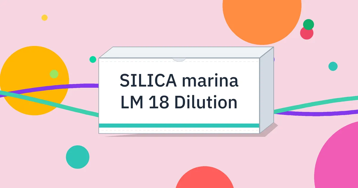 Symbolbild: Packung mit der Aufschrift SILICA marina LM 18 Dilution (PZN 13189803) – Verfügbarkeit und Bezug in Apotheken in Frankfurt am Main