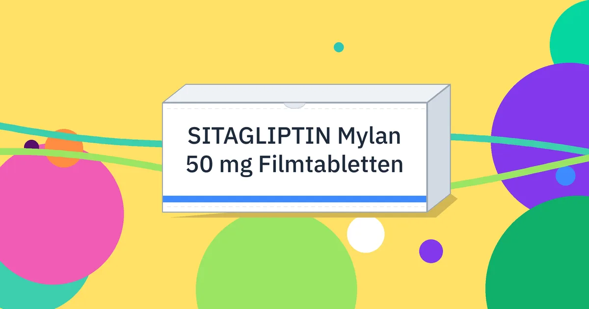 Symbolbild: Packung mit der Aufschrift SITAGLIPTIN Mylan 50 mg Filmtabletten (PZN 17975355) – Verfügbarkeit und Bezug in Apotheken in Frankfurt am Main