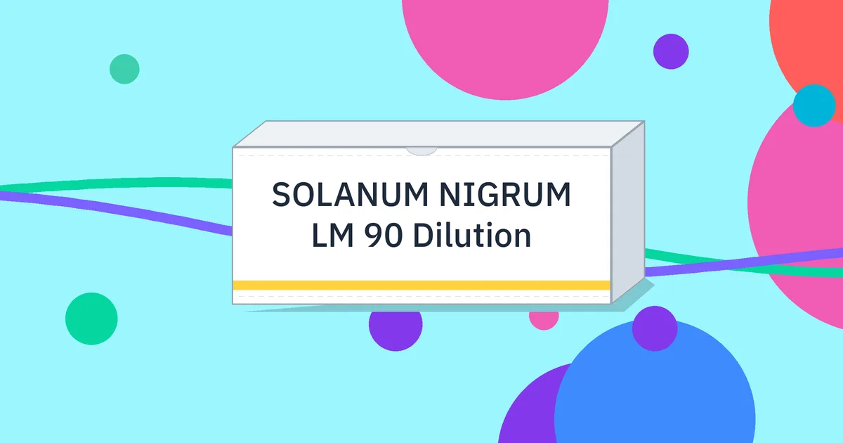 Symbolbild: Packung mit der Aufschrift SOLANUM NIGRUM LM 90 Dilution (PZN 13193130) – Verfügbarkeit und Bezug in Apotheken in Frankfurt am Main