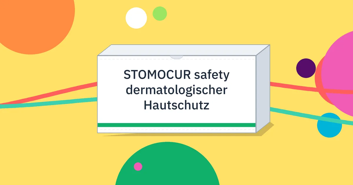 Symbolbild: Packung mit der Aufschrift STOMOCUR safety dermatologischer Hautschutz (PZN 14267907) – Verfügbarkeit und Bezug in Apotheken in Frankfurt am Main