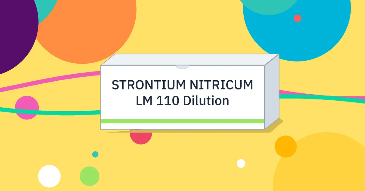 Symbolbild: Packung mit der Aufschrift STRONTIUM NITRICUM LM 110 Dilution (PZN 13204715) – Verfügbarkeit und Bezug in Apotheken in Frankfurt am Main