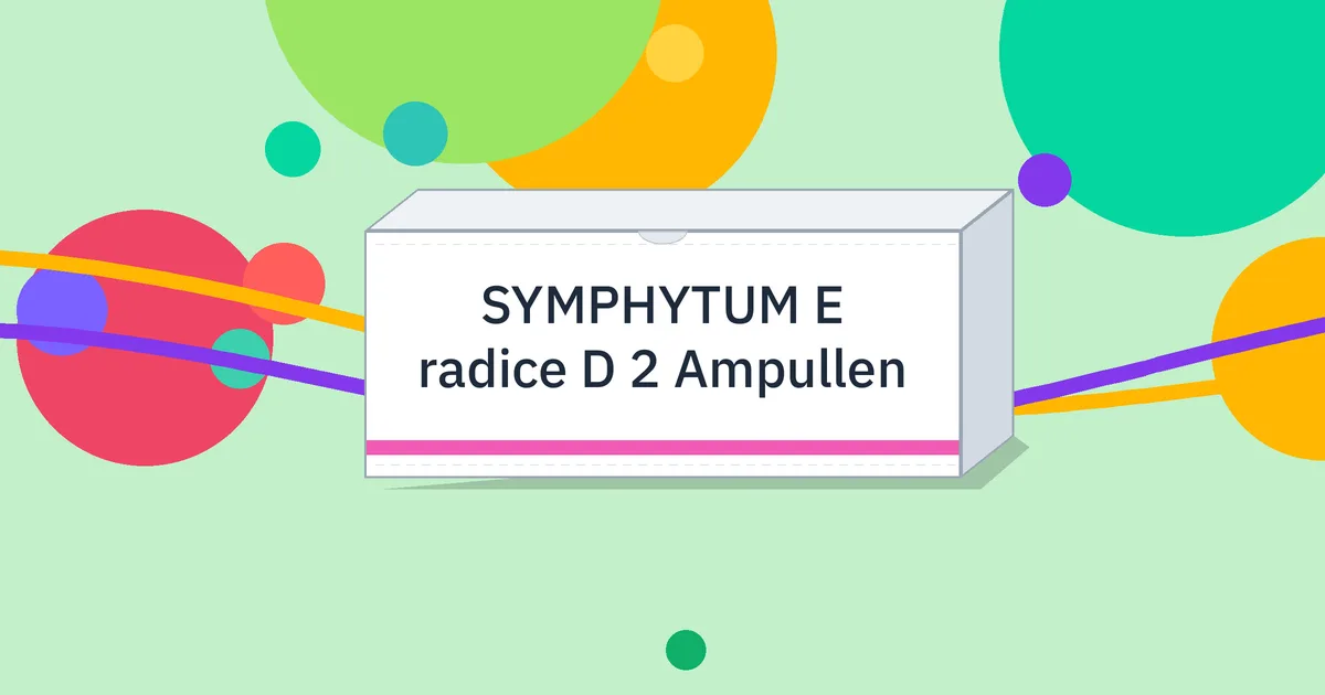 Symbolbild: Packung mit der Aufschrift SYMPHYTUM E radice D 2 Ampullen (PZN 03358417) – Verfügbarkeit und Bezug in Apotheken in Frankfurt am Main