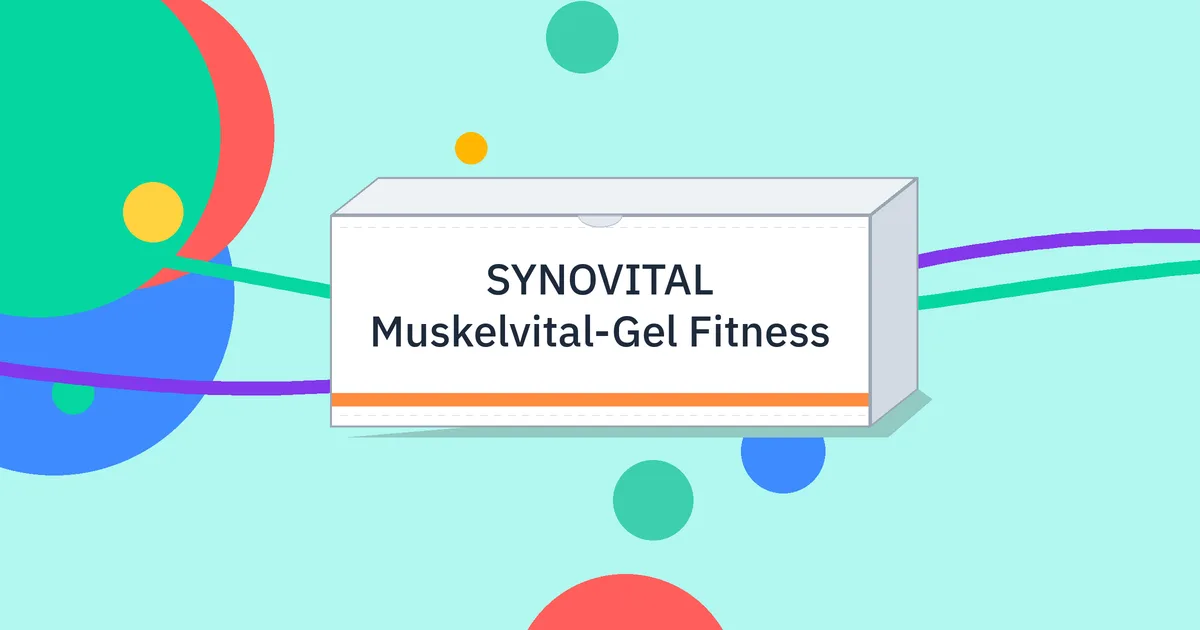 Symbolbild: Packung mit der Aufschrift SYNOVITAL Muskelvital-Gel Fitness (PZN 10253334) – Verfügbarkeit und Bezug in Apotheken in Frankfurt am Main