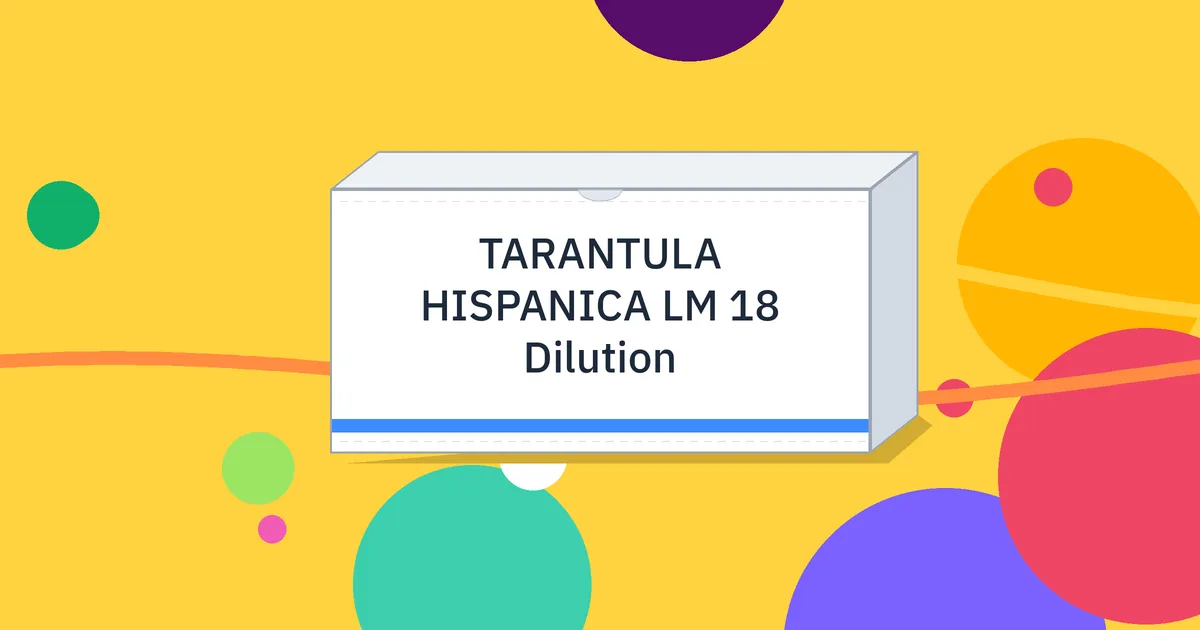 Symbolbild: Packung mit der Aufschrift TARANTULA HISPANICA LM 18 Dilution (PZN 10407949) – Verfügbarkeit und Bezug in Apotheken in Frankfurt am Main