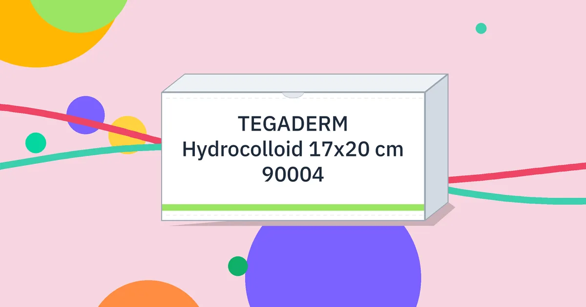 Symbolbild: Packung mit der Aufschrift TEGADERM Hydrocolloid 17x20 cm 90004 (PZN 05355920) – Verfügbarkeit und Bezug in Apotheken in Frankfurt am Main