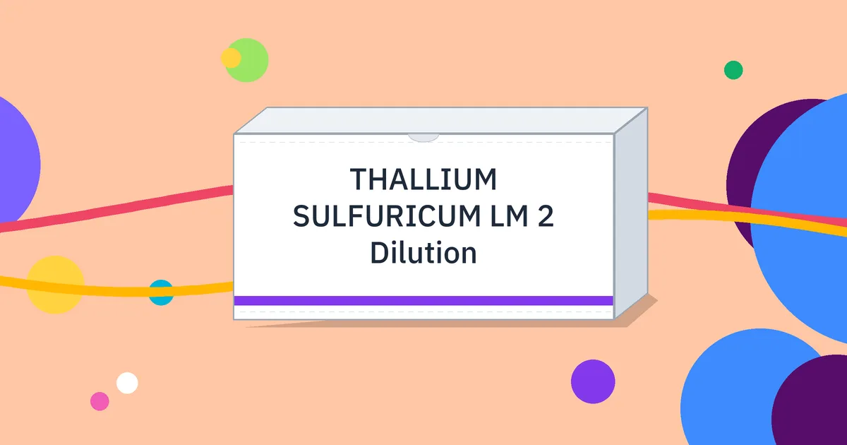Symbolbild: Packung mit der Aufschrift THALLIUM SULFURICUM LM 2 Dilution (PZN 13218717) – Verfügbarkeit und Bezug in Apotheken in Frankfurt am Main
