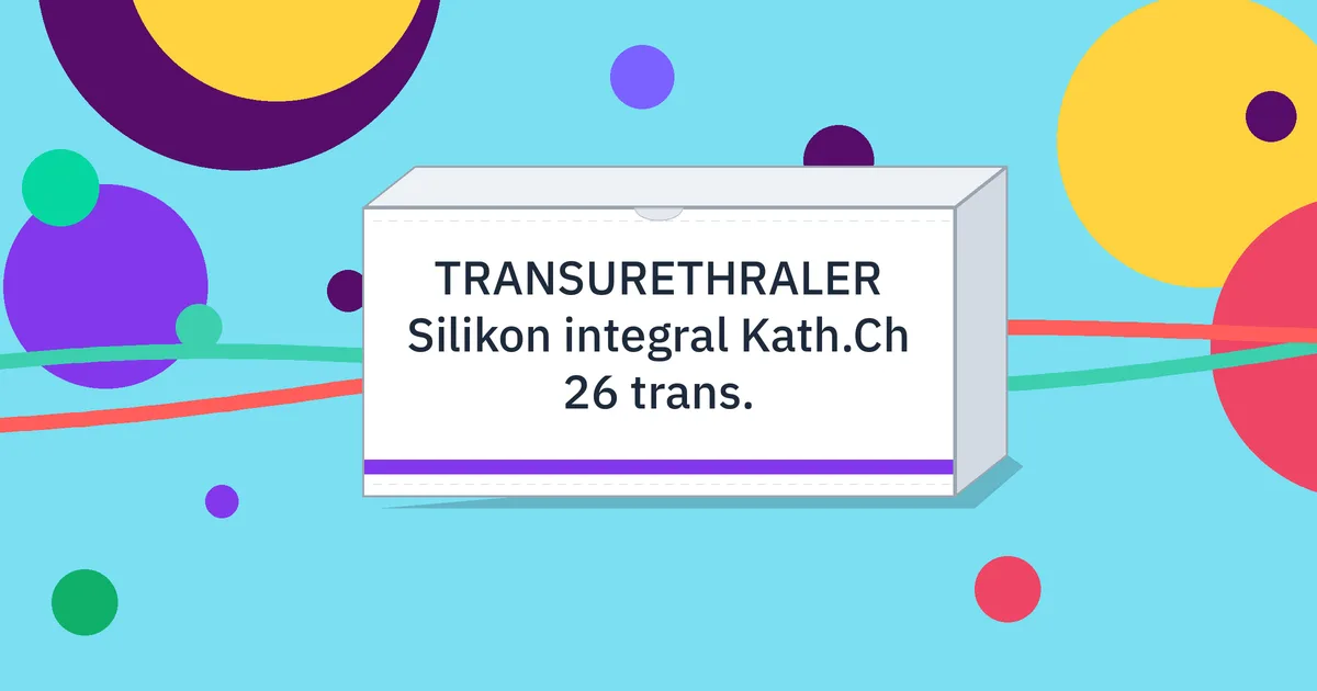 Symbolbild: Packung mit der Aufschrift TRANSURETHRALER Silikon integral Kath.Ch 26 trans. (PZN 13163689) – Verfügbarkeit und Bezug in Apotheken in Frankfurt am Main