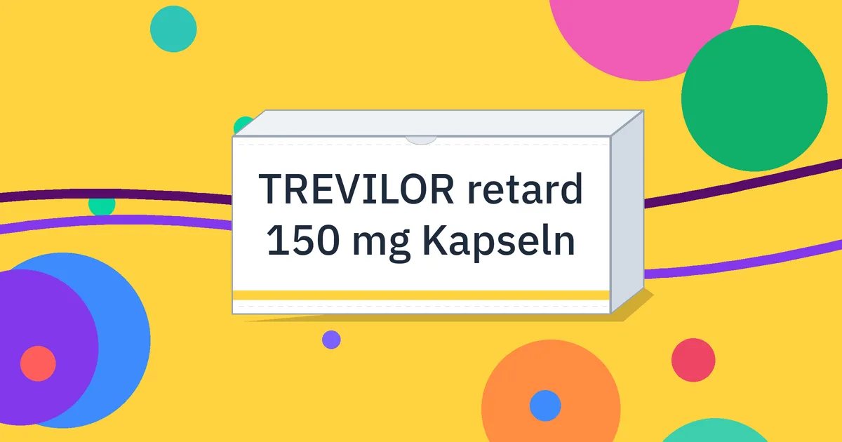 Symbolbild: Packung mit der Aufschrift TREVILOR retard 150 mg Kapseln (PZN 00091600) – Verfügbarkeit und Bezug in Apotheken in Frankfurt am Main
