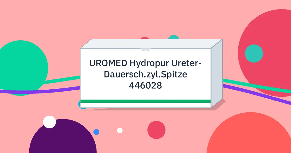 Symbolbild: Packung mit der Aufschrift UROMED Hydropur Ureter-Dauersch.zyl.Spitze 446028 (PZN 11371716) – Verfügbarkeit und Bezug in Apotheken in Frankfurt am Main