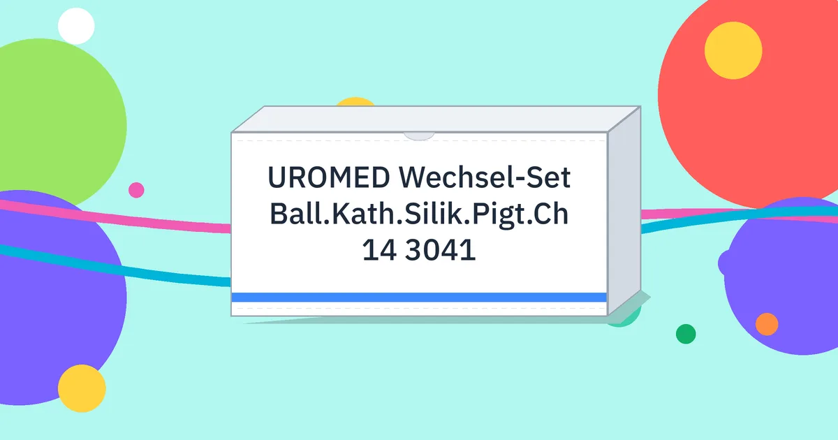 Symbolbild: Packung mit der Aufschrift UROMED Wechsel-Set Ball.Kath.Silik.Pigt.Ch 14 3041 (PZN 00322198) – Verfügbarkeit und Bezug in Apotheken in Frankfurt am Main