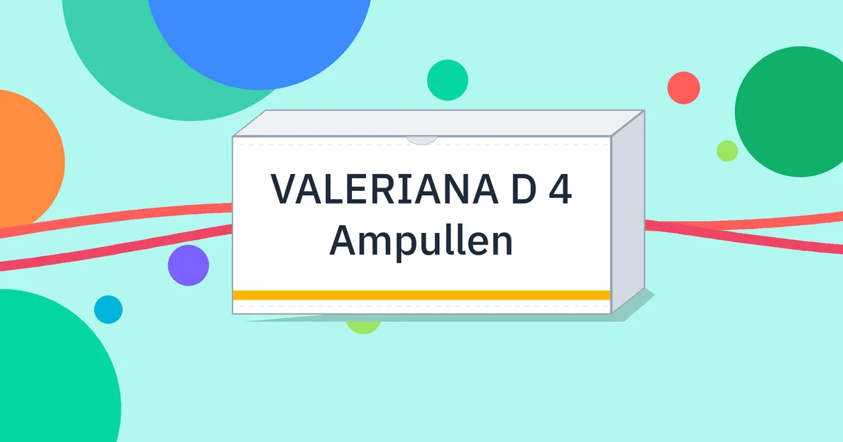 Symbolbild: Packung mit der Aufschrift VALERIANA D 4 Ampullen (PZN 11708788) – Verfügbarkeit und Bezug in Apotheken in Frankfurt am Main