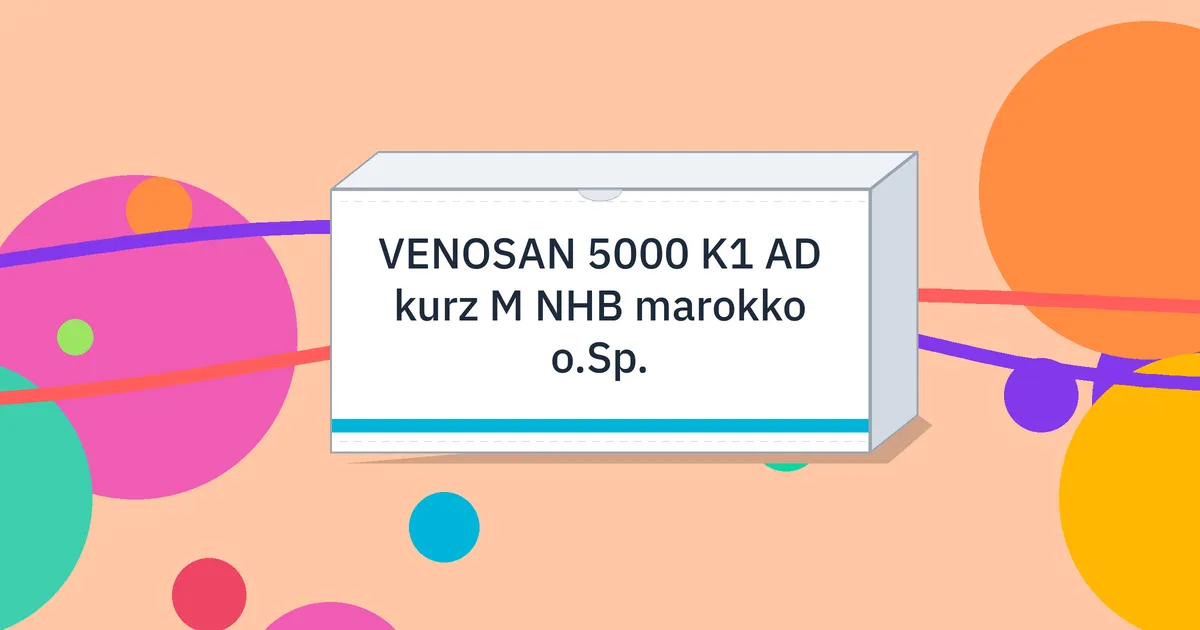 Symbolbild: Packung mit der Aufschrift VENOSAN 5000 K1 AD kurz M NHB marokko o.Sp. (PZN 14431146) – Verfügbarkeit und Bezug in Apotheken in Frankfurt am Main